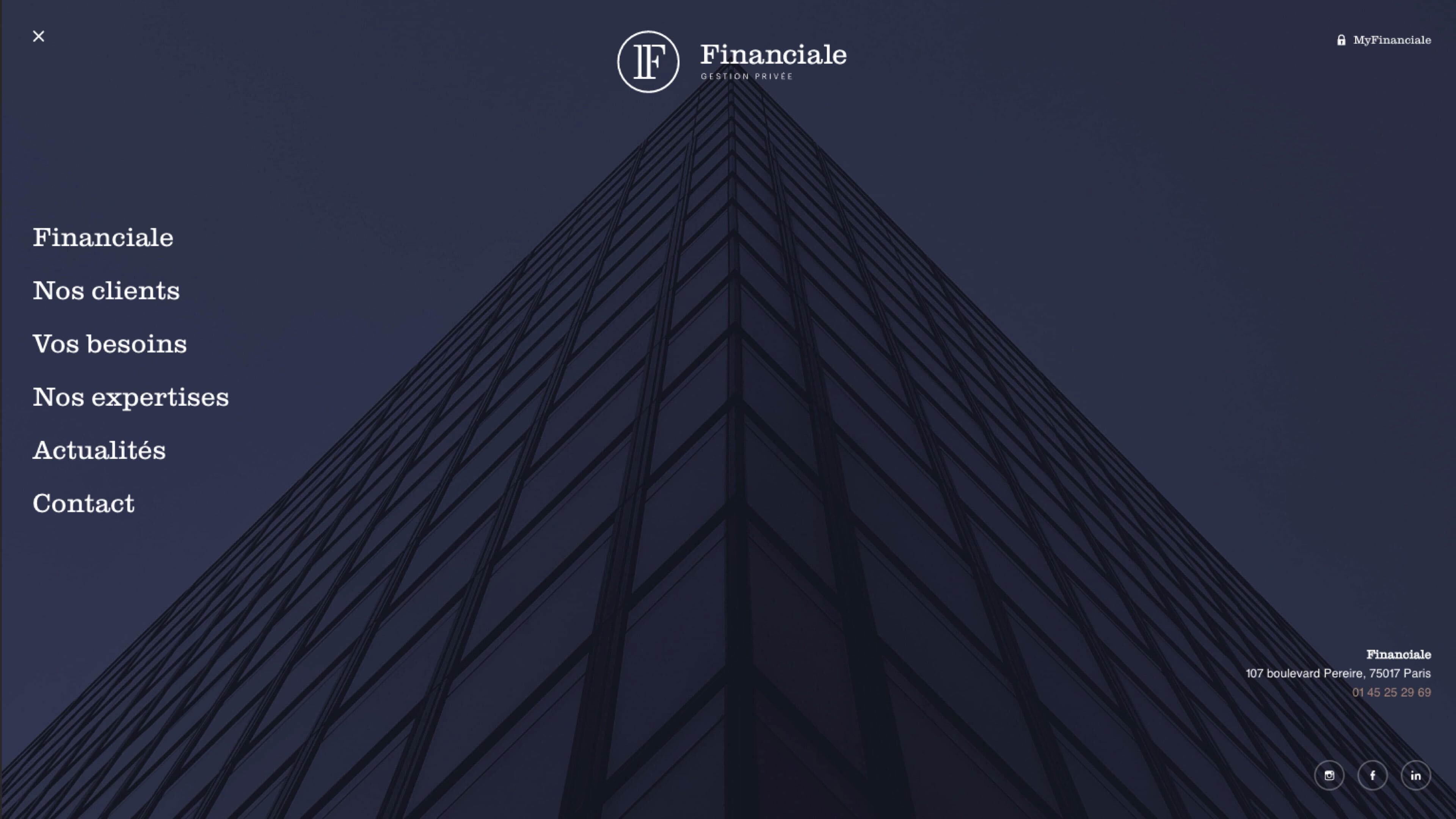 Création du site vitrine de Financiale - nateev.fr
